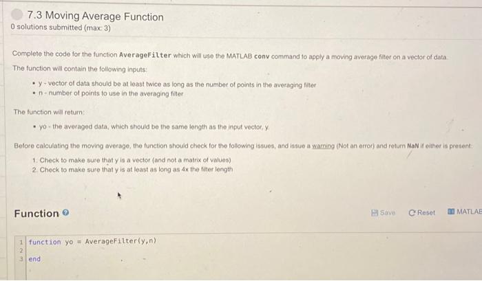 Solved Complete The Code For The Function Averagefilter 