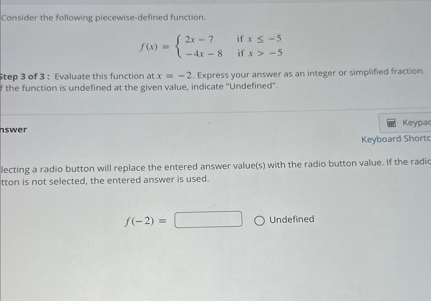 Solved Consider the following piecewise-defined | Chegg.com