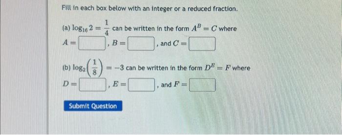 Solved Fill in each box below with an integer or a reduced | Chegg.com