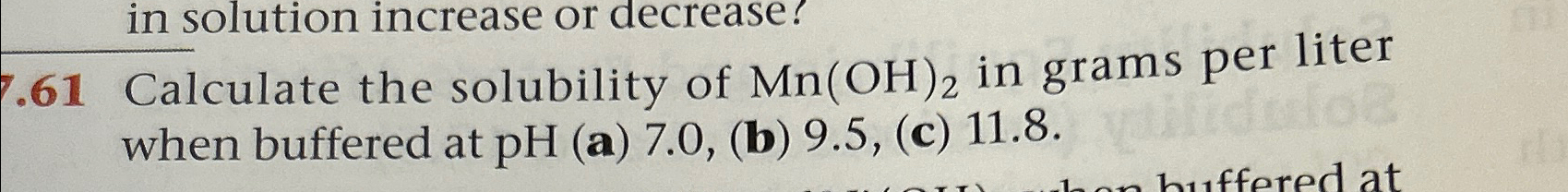 Solved in solution increase or decrease?9.61 ﻿Calculate the | Chegg.com