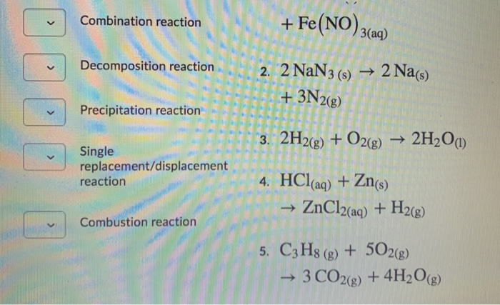 Solved 1. AgNO3(aq) + FeCl3(aq) → AgCl) Combination reaction | Chegg.com