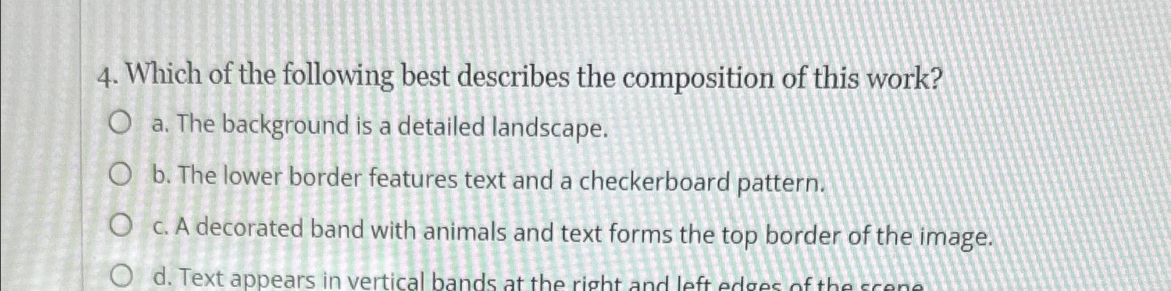 Solved Which of the following best describes the composition | Chegg.com