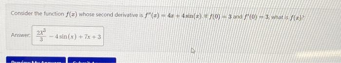 Solved Consider the function f(x) whose second derivative is | Chegg.com