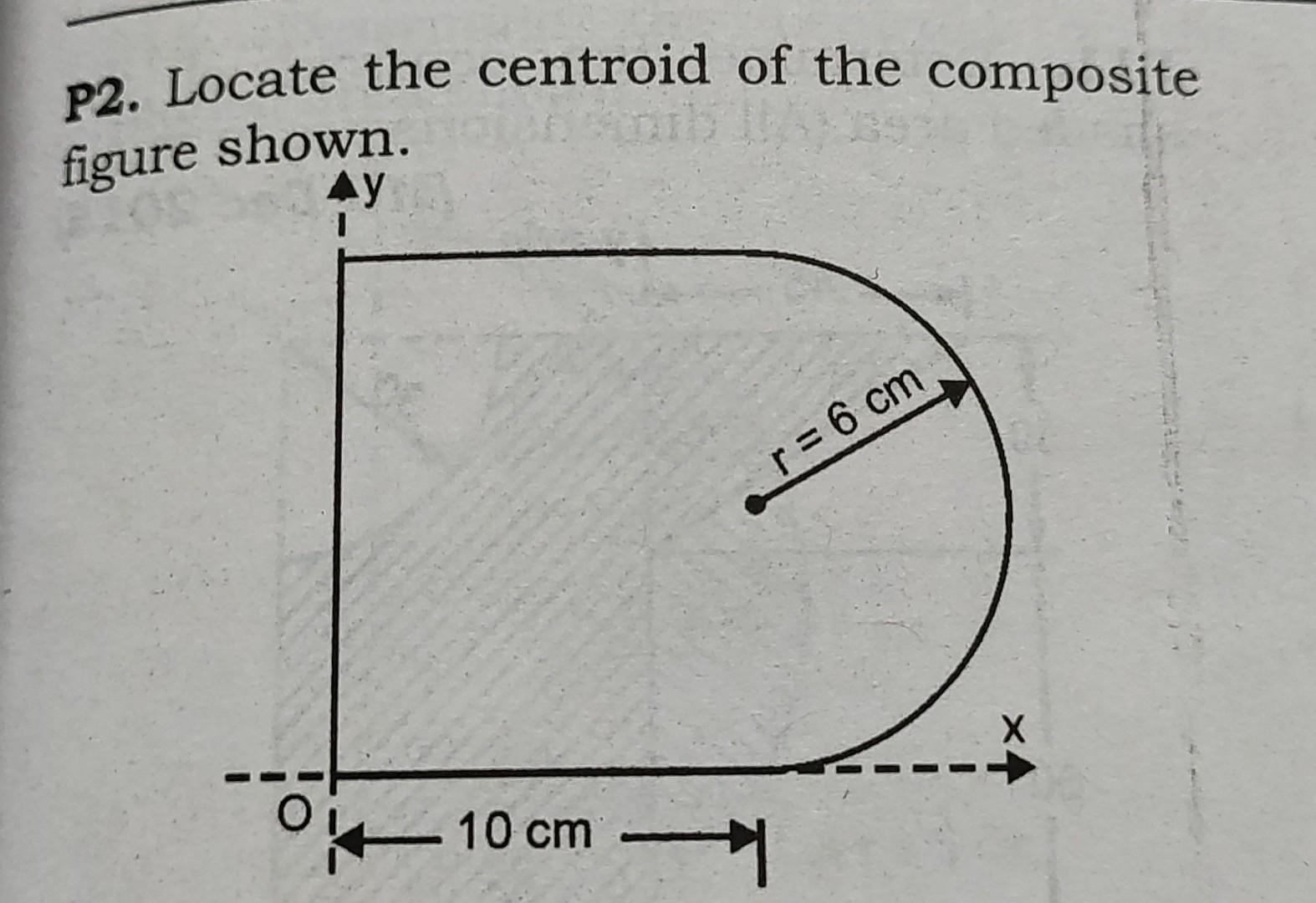 Solved P2. Locate the centroid of the composite figure | Chegg.com