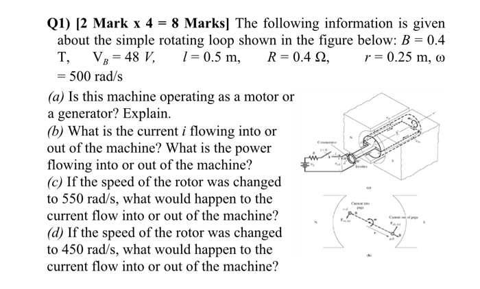 Solved Q1) [2 Mark x 4 = 8 Marks) The following information | Chegg.com