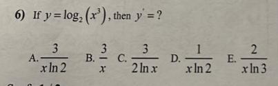 Solved If y=log2(x3), ﻿then | Chegg.com