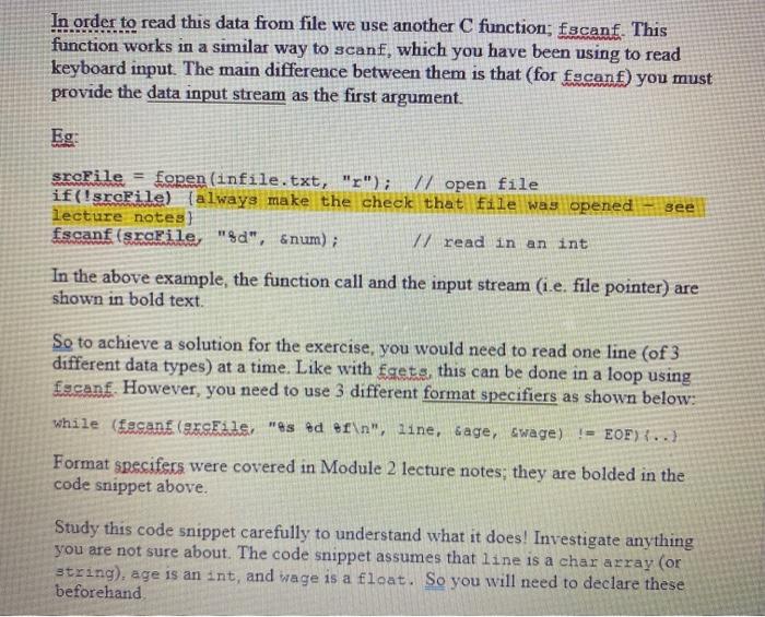 Solved C file handling function, rudimentary uses of files | Chegg.com