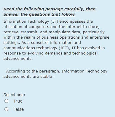 Solved Read the following passage carefully, thenanswer the | Chegg.com