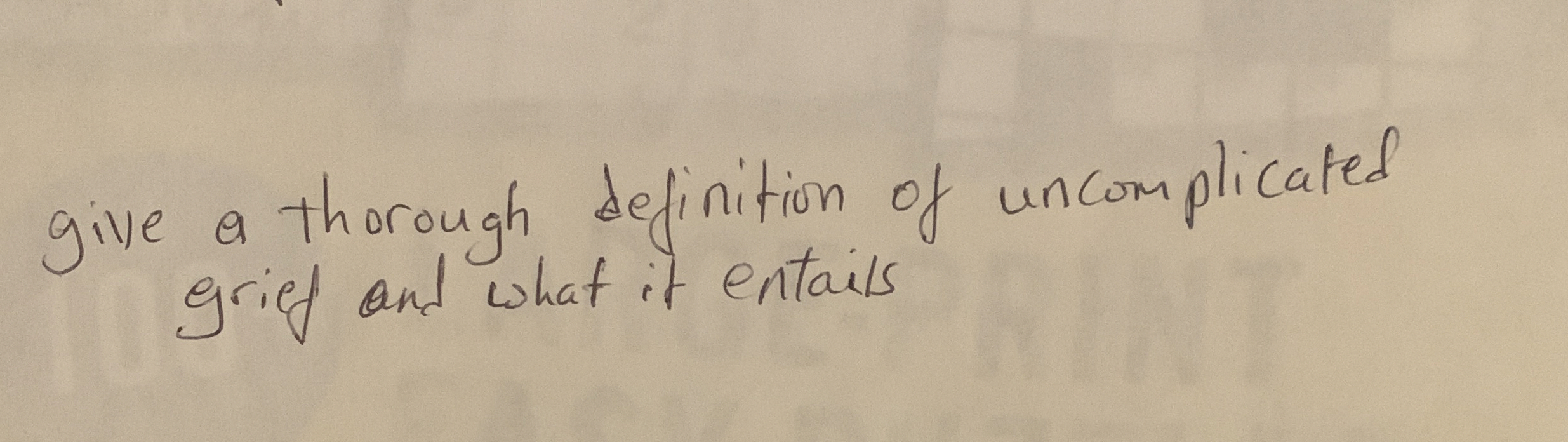 Solved give a thorough definition of uncomplicated grief and | Chegg.com