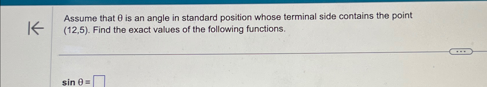 Solved Assume that θ ﻿is an angle in standard position whose | Chegg.com