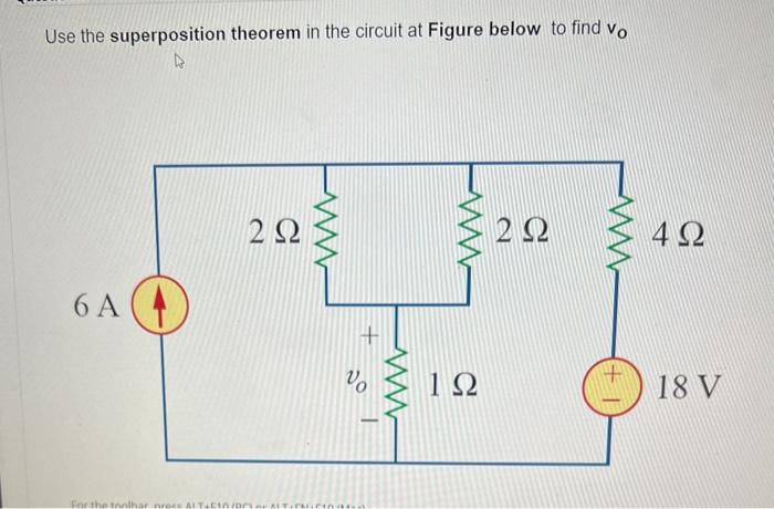 Solved Use the superposition theorem in the circuit at | Chegg.com