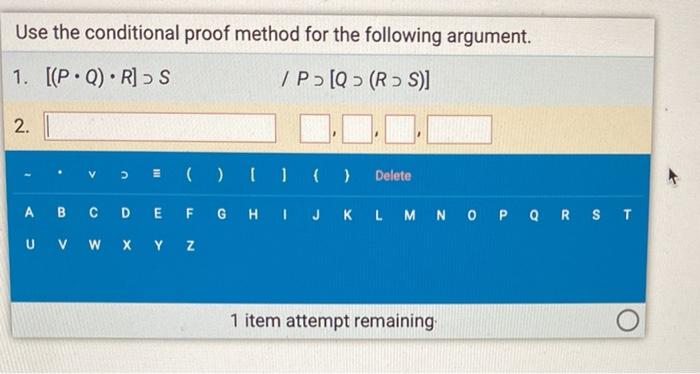 Solved Use the conditional proof method for the following | Chegg.com