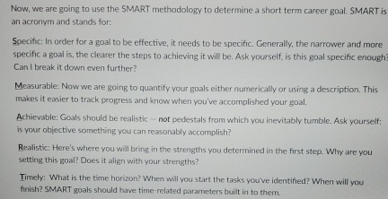 Solved Now, we are going to use the SMART methodology to | Chegg.com