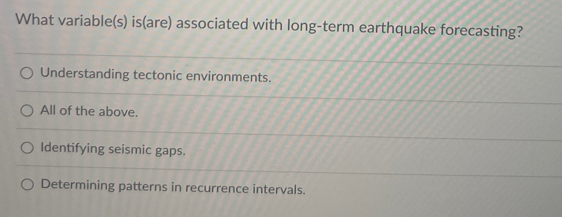 Solved What variable(s) ﻿is(are) ﻿associated with long-term | Chegg.com