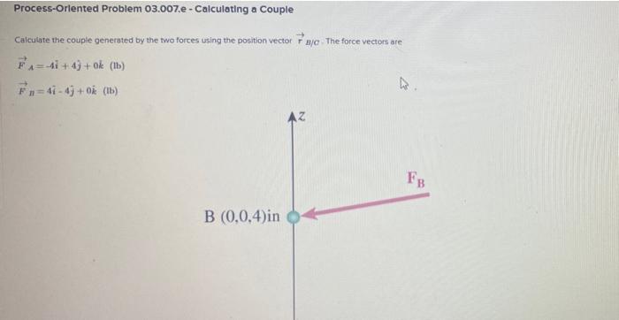 Solved Process-Oriented Problem 03.007.e-Calculating a | Chegg.com