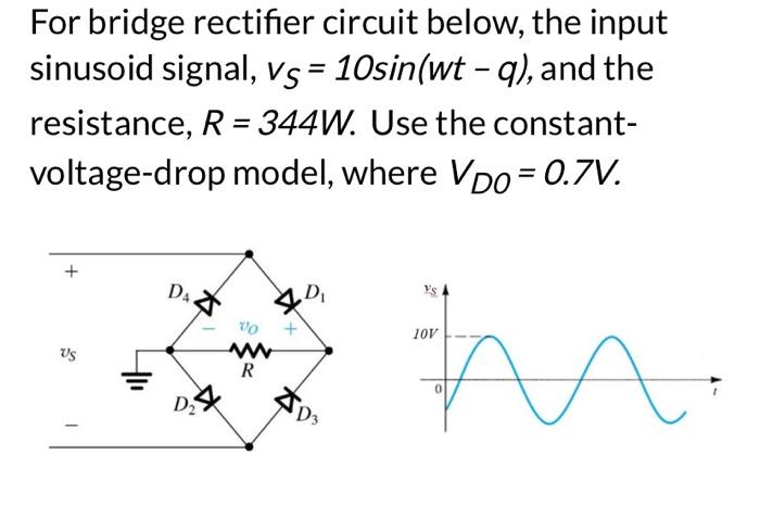Solved 1. Find the Peak Inverse Voltage across each diode2. | Chegg.com