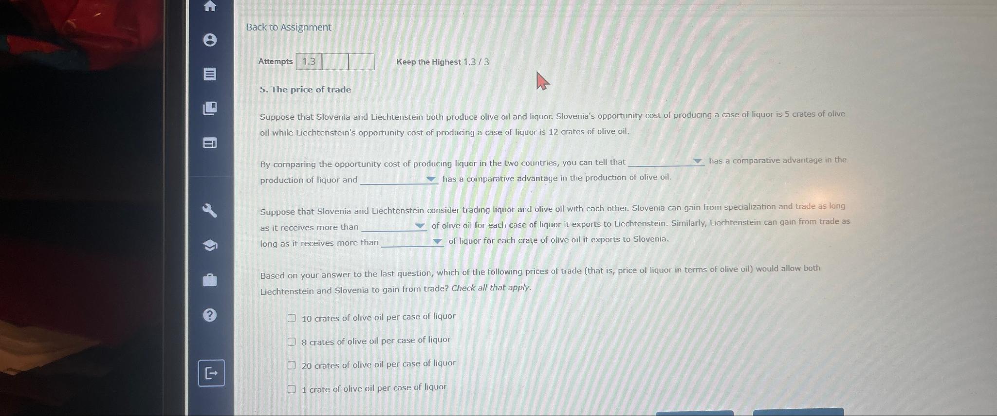 Solved Back to AssignmentAttempts 1.3Keep the Highest 1.335. | Chegg.com
