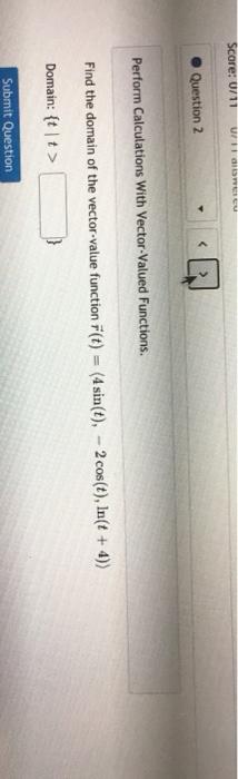 Solved Question 1 > Perform Calculations with Vector-Valued | Chegg.com