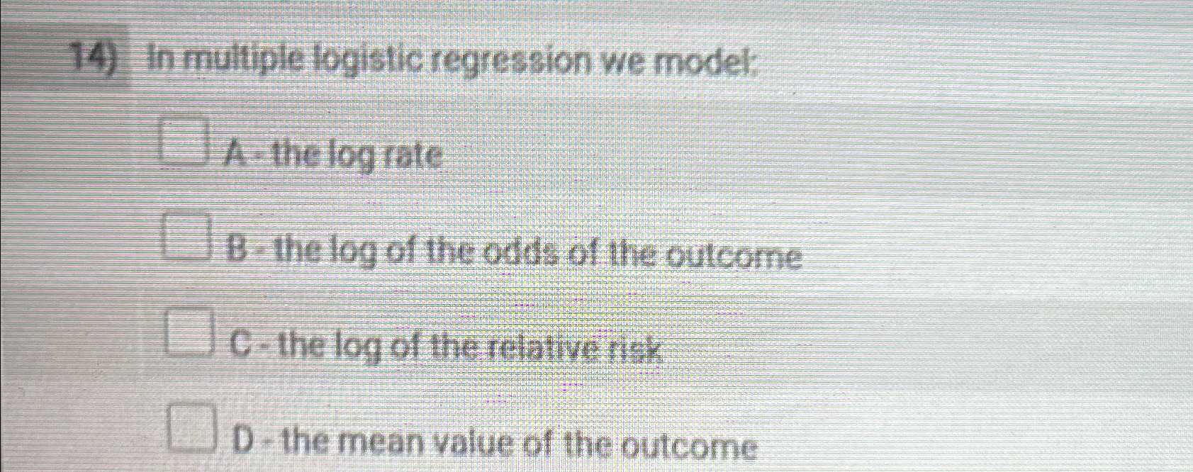 Solved In multiple logistic regression we | Chegg.com