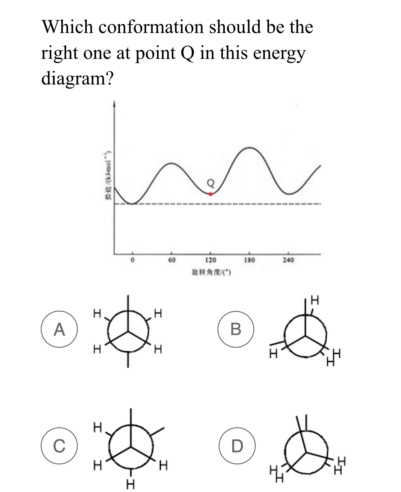 Solved Which conformation should be the right one at point Q | Chegg.com
