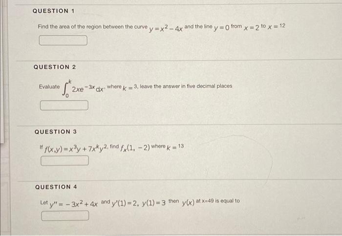 Solved Find the area of the region between the curve y=x2−4x | Chegg.com