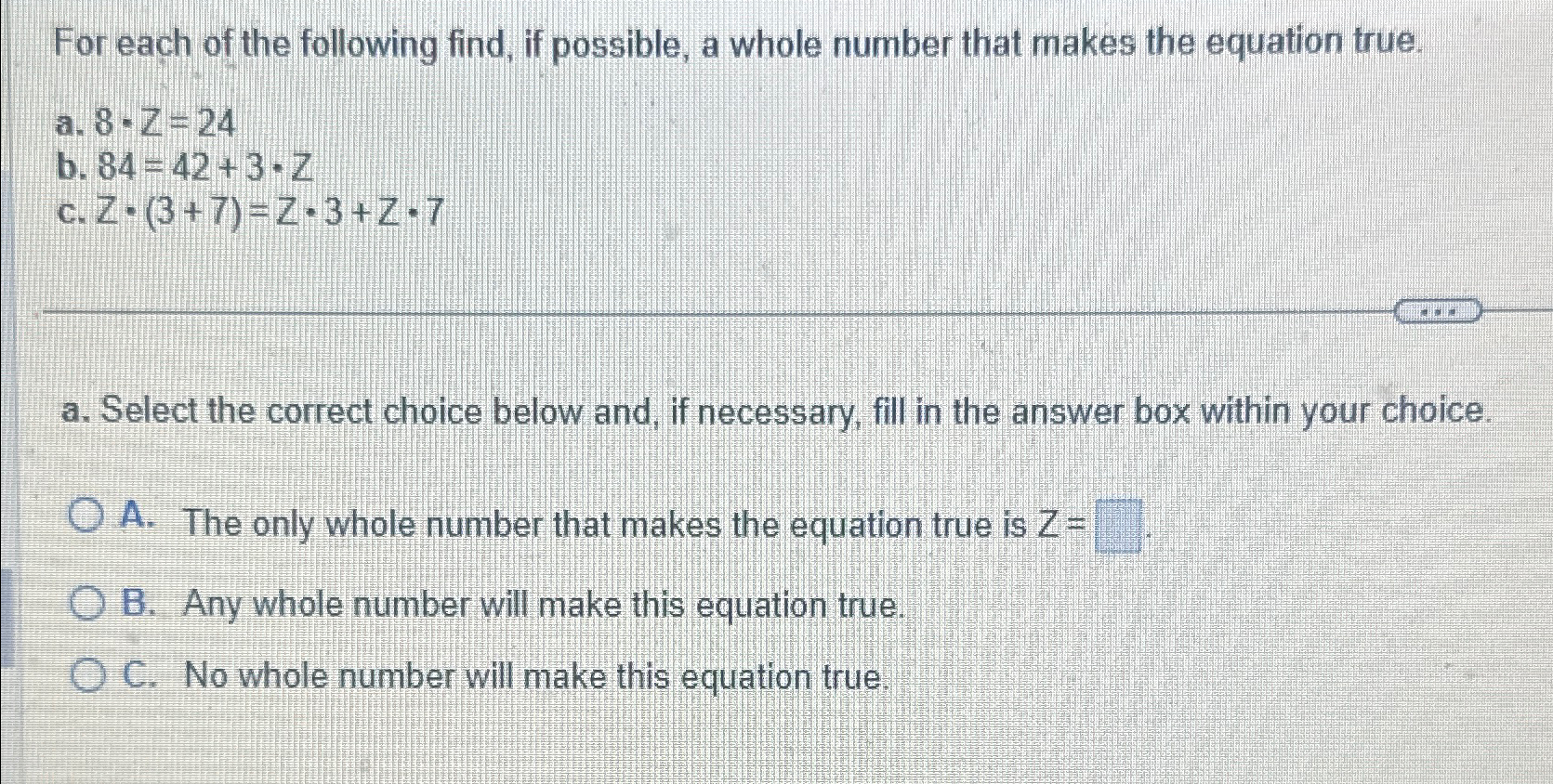 Solved For each of the following find, if possible, a whole | Chegg.com