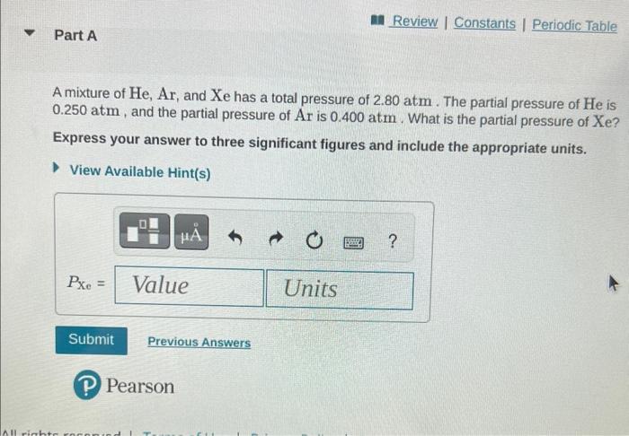 Solved Ptotal =PN2+PO2+PHe Rearranging this equation, the | Chegg.com