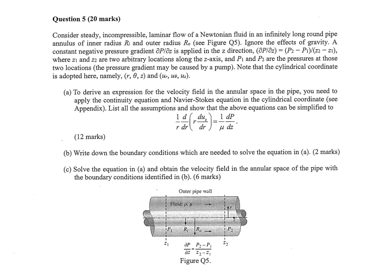 Solved Question 5 (20 ﻿marks)Consider steady, | Chegg.com