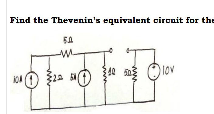 Solved Find the Thevenin's equivalent circuit for the | Chegg.com