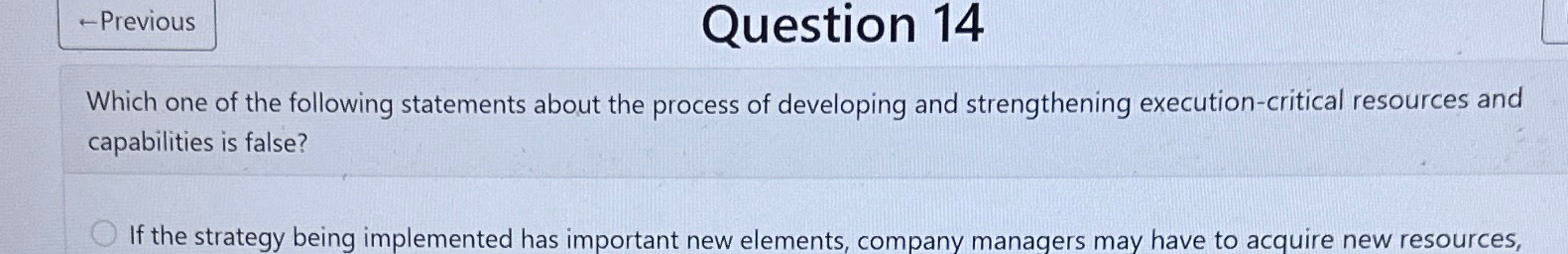 Solved Question 14Which one of the following statements | Chegg.com