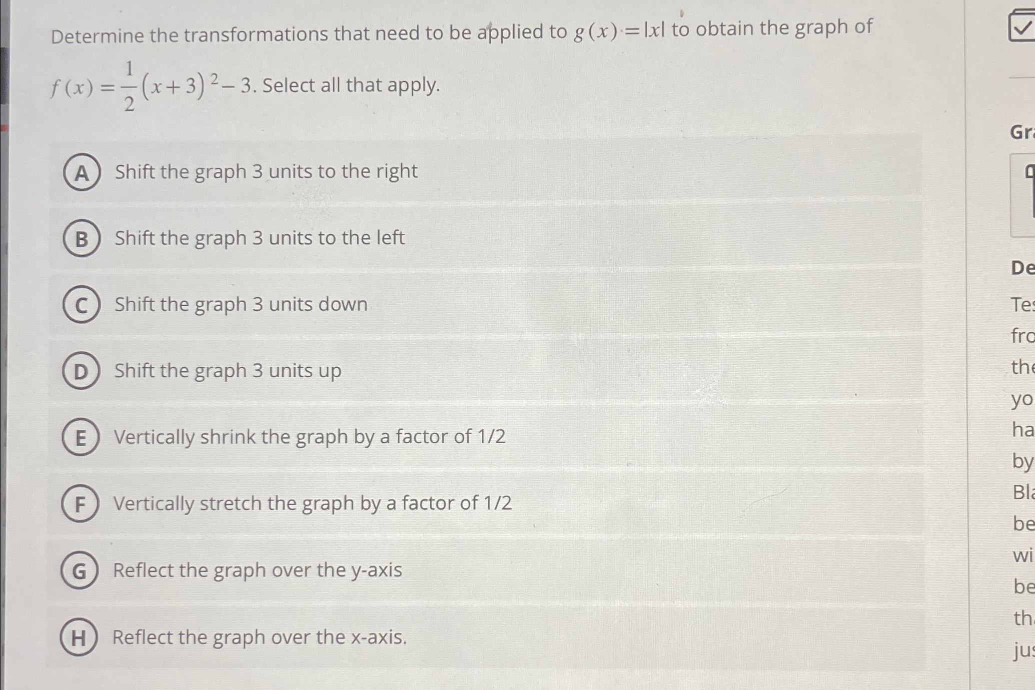 Solved Determine the transformations that need to be applied | Chegg.com