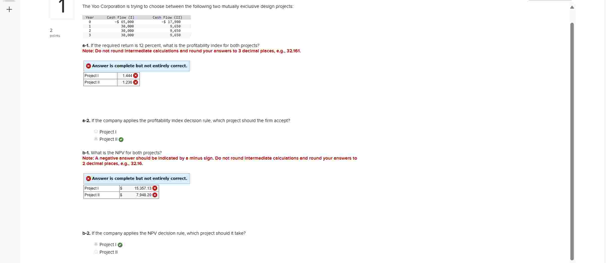 Solved The Yoo Corporation is trying to choose between the | Chegg.com