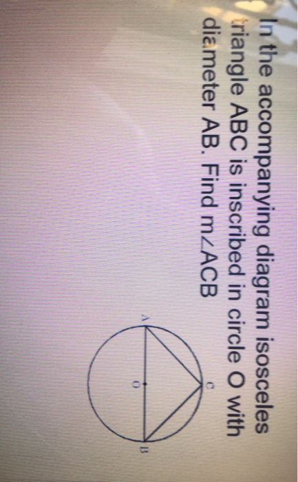 Solved In the accompanying diagram isosceles triangle ABC is | Chegg.com