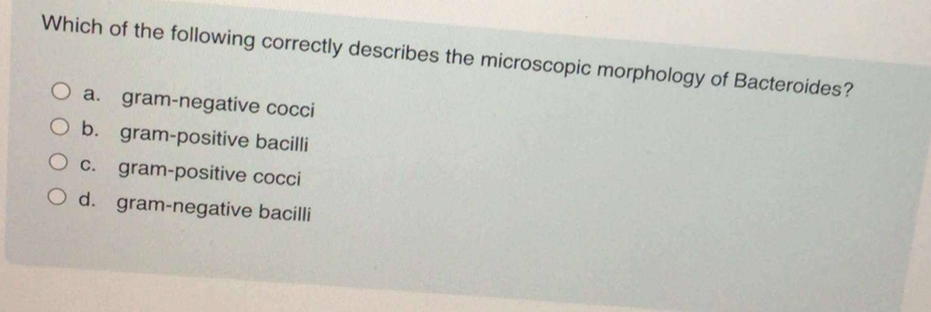 Solved Which of the following correctly describes the | Chegg.com