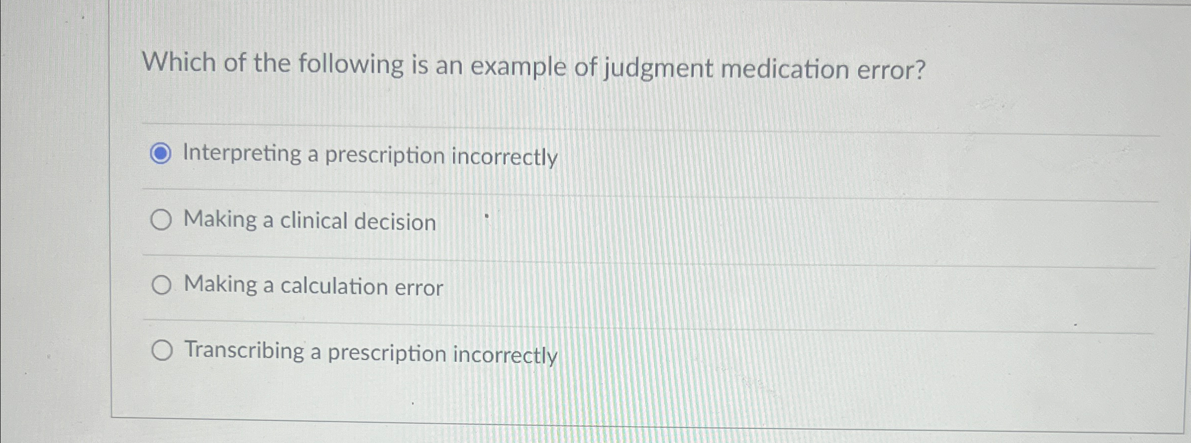 Solved Which of the following is an example of judgment | Chegg.com