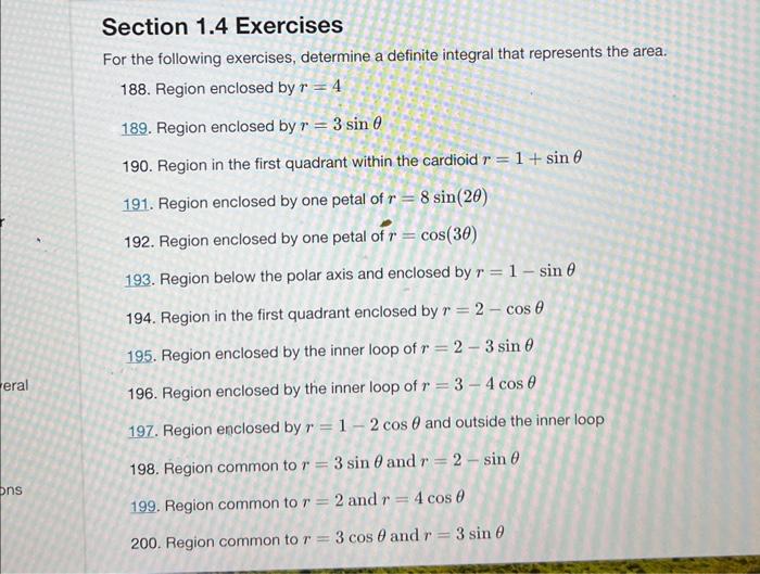 Solved For the following exercises, determine a definite | Chegg.com