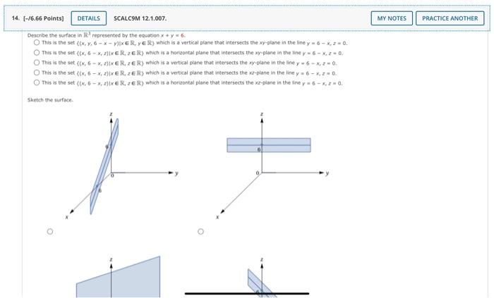Solved Describe the surface in R3 represented by the | Chegg.com