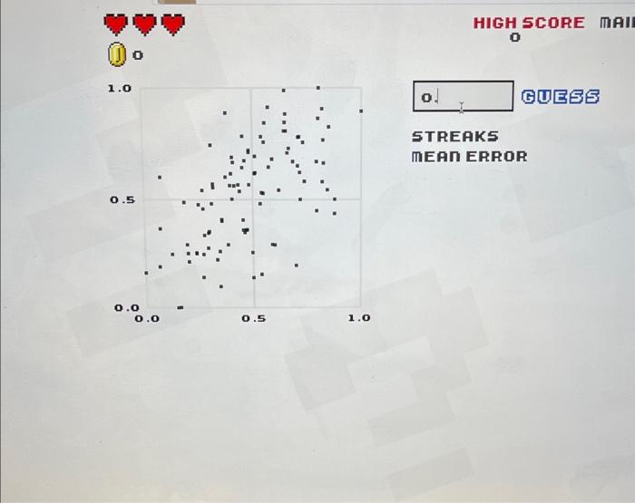 Solved HIGH SCORE MAII (j) 0 STREAKS MEAN ERROR | Chegg.com