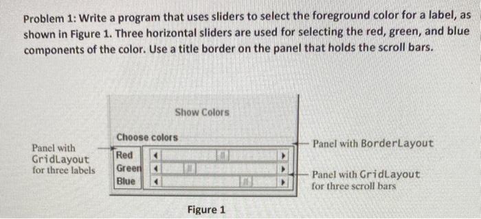 Solved Problem 1: Write a program that uses sliders to | Chegg.com