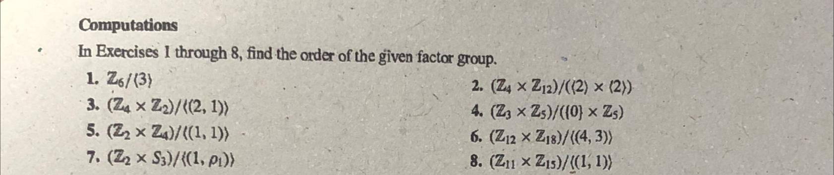 Solved ComputationsIn Exercises 1 ﻿through 8, ﻿find the | Chegg.com