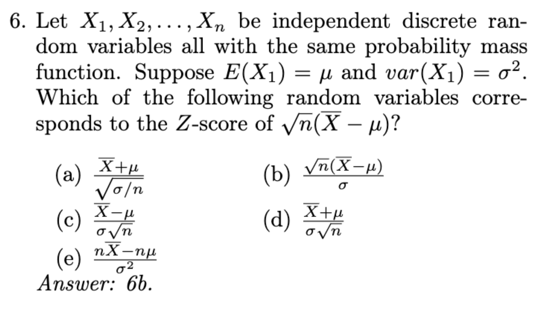 Solved Let x1,x2,dots,xn ﻿be independent discrete ran-dom | Chegg.com