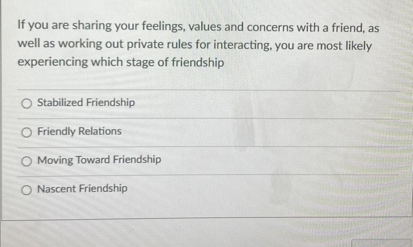 Solved If you are sharing your feelings, values and concerns | Chegg.com