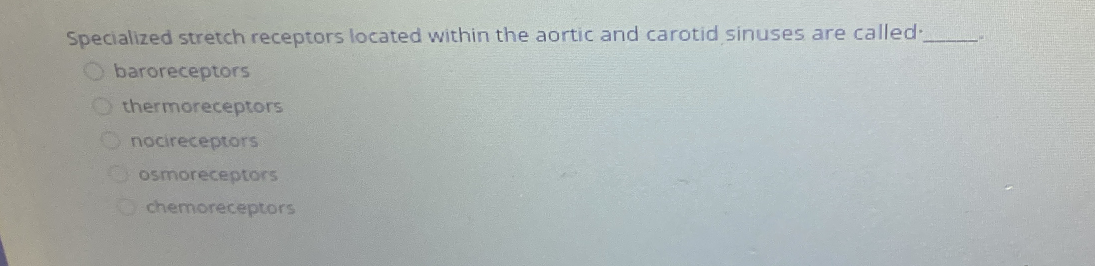 Solved Specialized stretch receptors located within the | Chegg.com