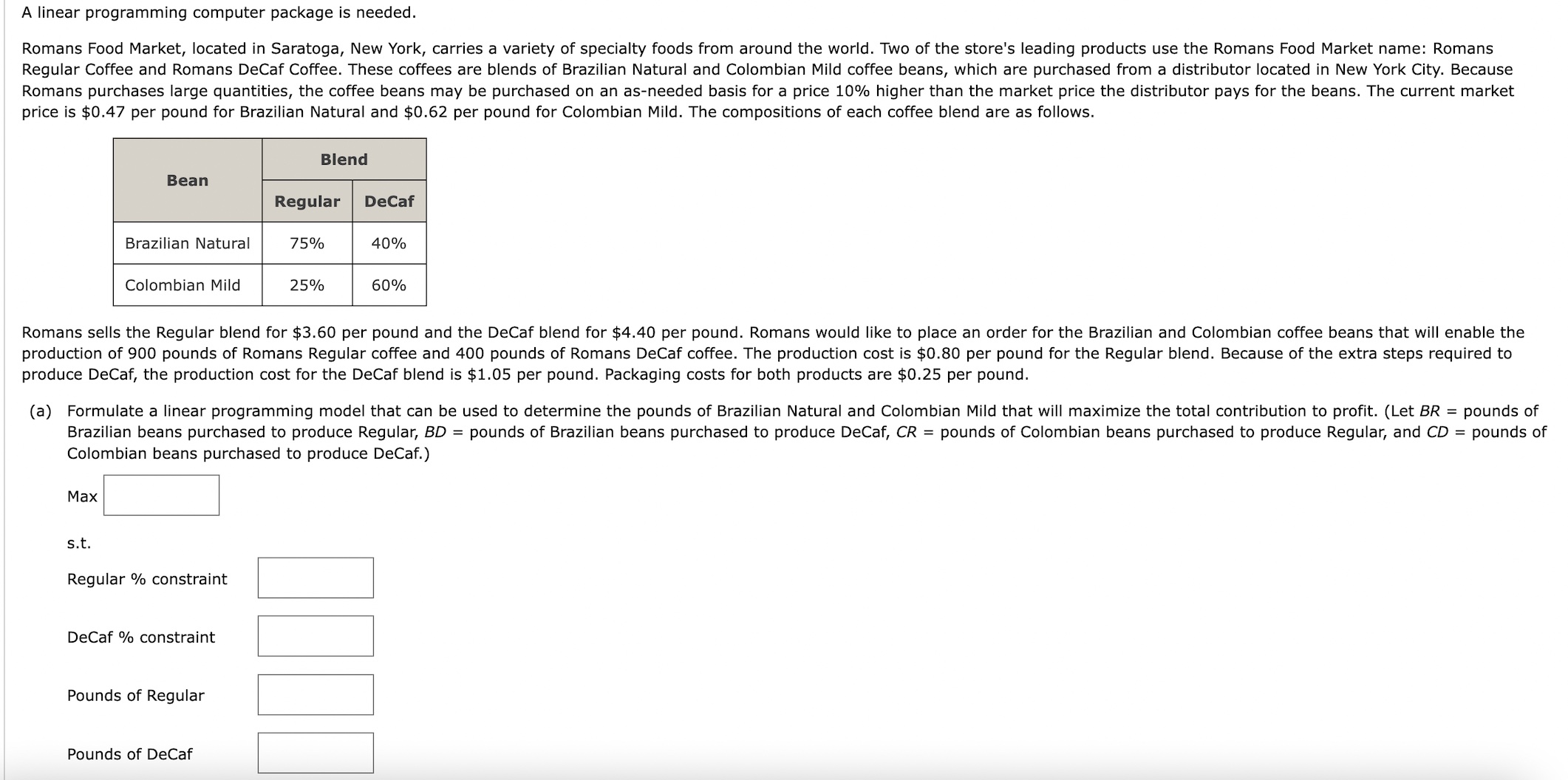 Solved A linear programming computer package is | Chegg.com