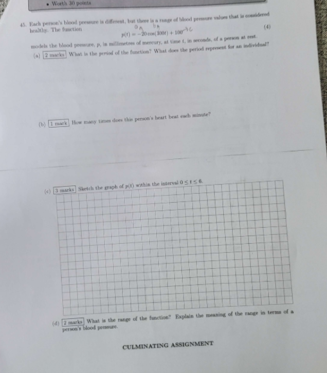 Solved 45. ﻿Each person's blood presure is different, but | Chegg.com
