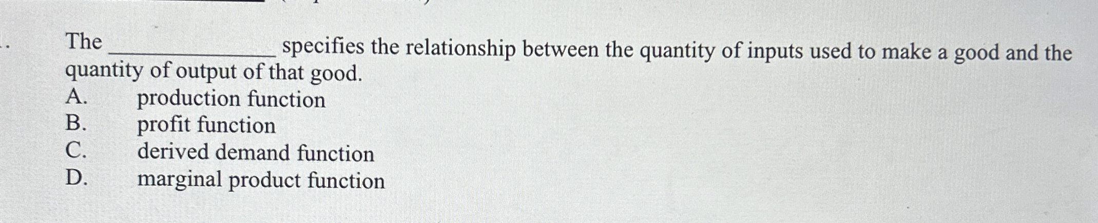 Solved The specifies the relationship between the quantity | Chegg.com