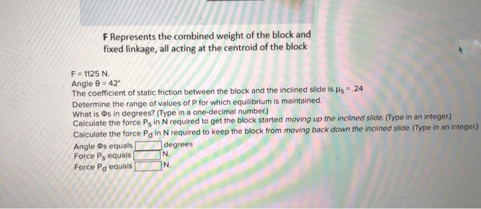 Solved The block and inclined slide is shown in the diagram | Chegg.com