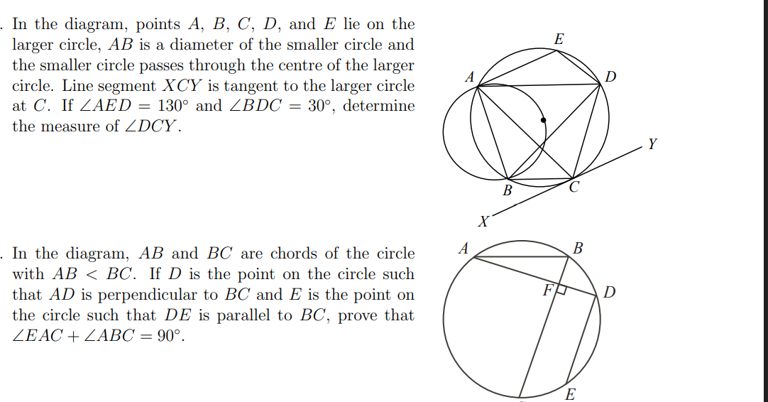 Solved In ﻿the diagram, points A,B,C,D, ﻿and E ﻿lie on | Chegg.com