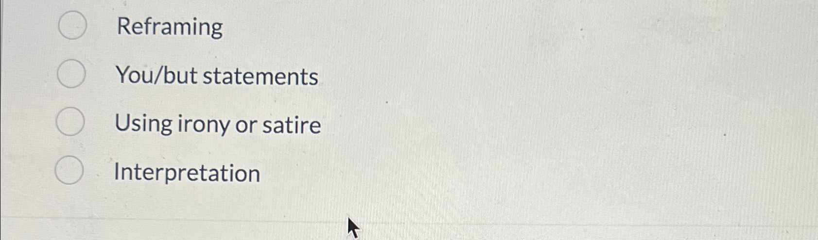 Solved ReframingYou/but statementsUsing irony or | Chegg.com
