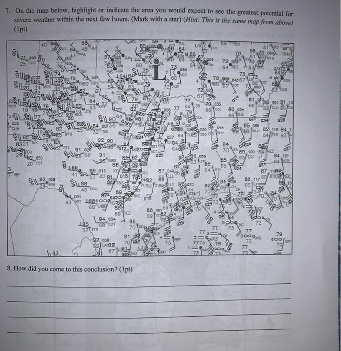 Solved 7. On the map below, highlight or indicate the area | Chegg.com